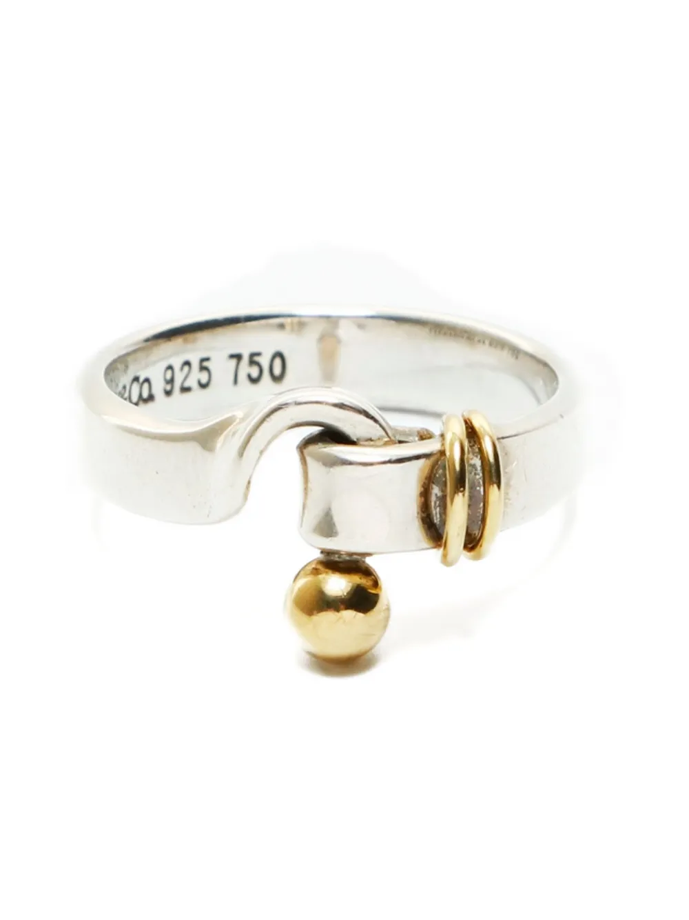 Tiffany & Co. Pre-Owned 2000s Sterling Silver And 18K Yellow Gold Hook ...