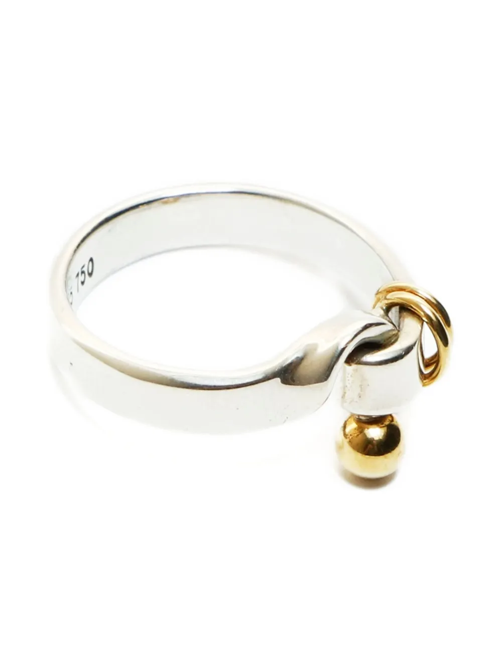 Tiffany & Co. Pre-Owned 2000s Sterling Silver And 18K Yellow Gold Hook ...