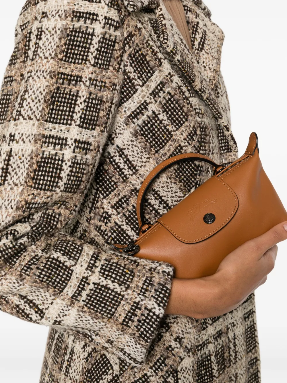 Longchamp Le Pliage Xtra XS mini-tas Met logo-reliëf | Bruin | FARFETCH NL