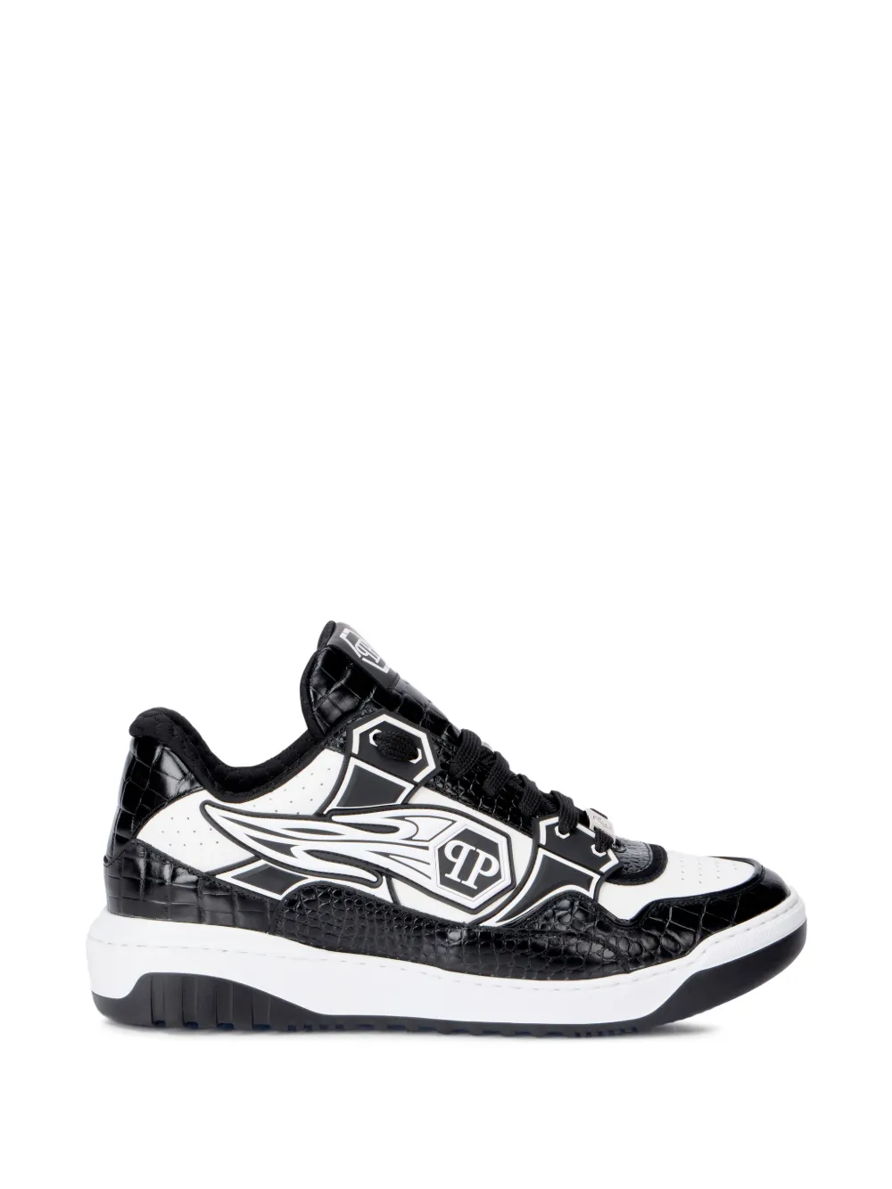 Philipp Plein logo-detail lace-up Sneakers | Black | FARFETCH UK
