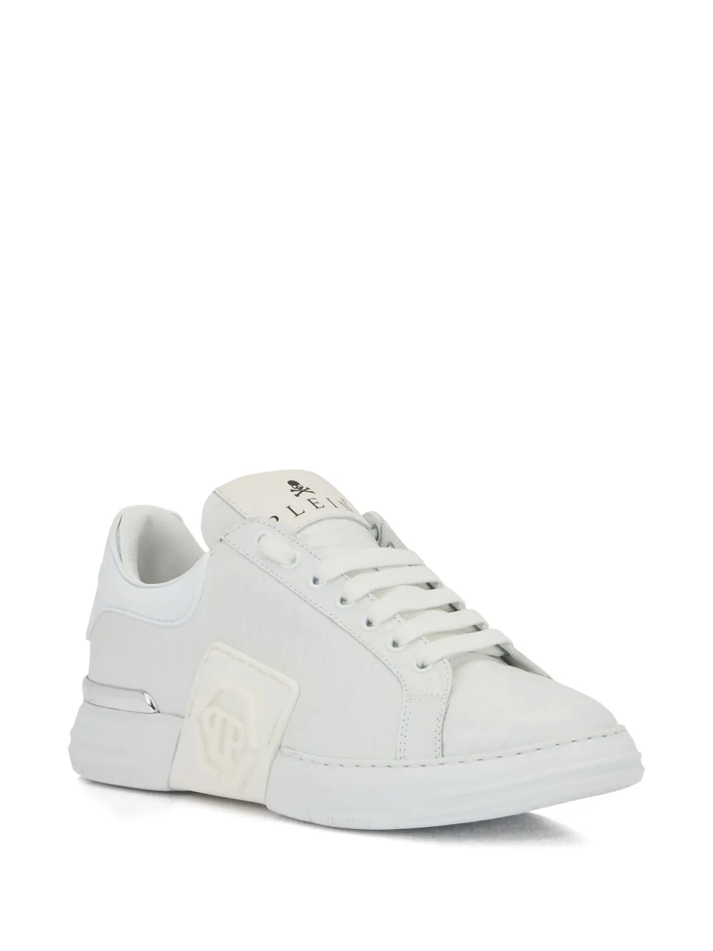Philipp Plein Phantom Kick$ logo-embossed low-top Sneakers | White ...
