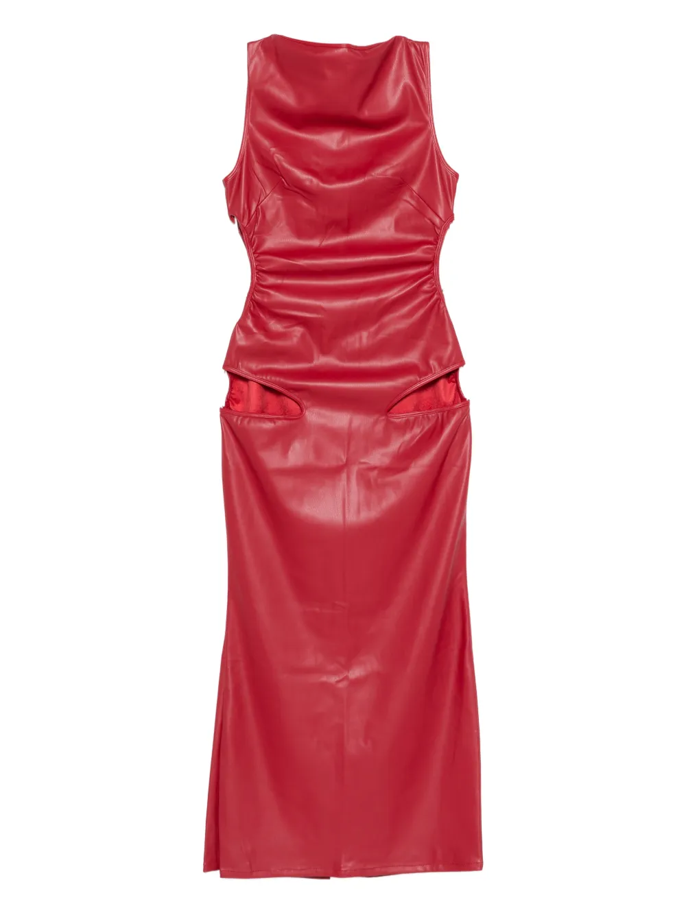 Cowboys Of Habit Robe mi-longue Marnie à Découpes | Rouge | FARFETCH FR