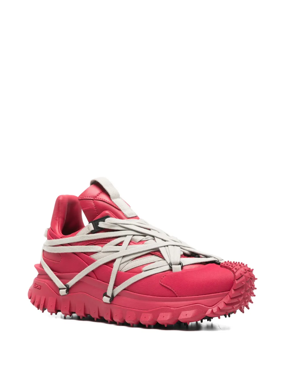 Moncler + Rick Owens Trailgrip Megalace Chunky Sneakers | Pink | FARFETCH