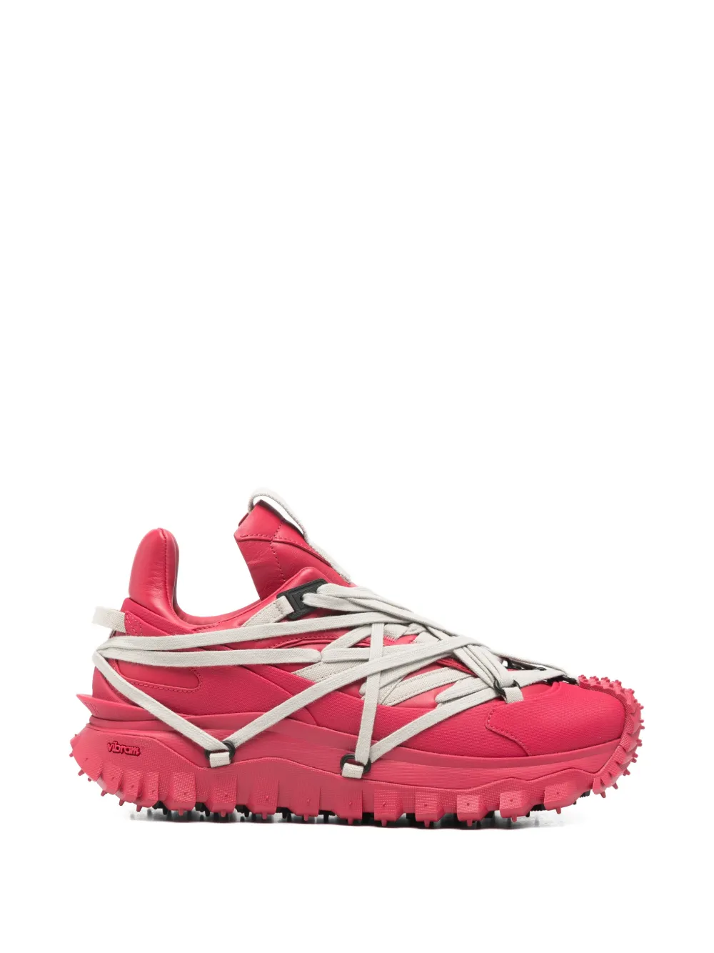 Moncler + Rick Owens Trailgrip Megalace Chunky Sneakers | Pink | FARFETCH