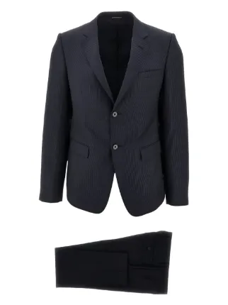 Emporio Armani striped-pattern Suit | Blue | FARFETCH