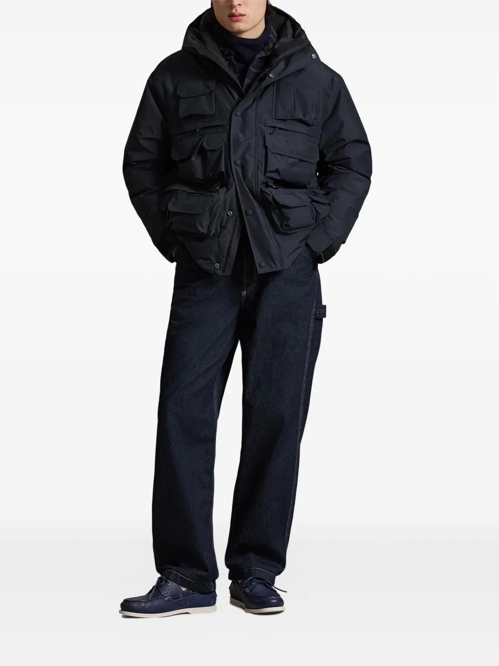 Polo Ralph Lauren Hooded Pocket Jacket | Blue | FARFETCH ZA