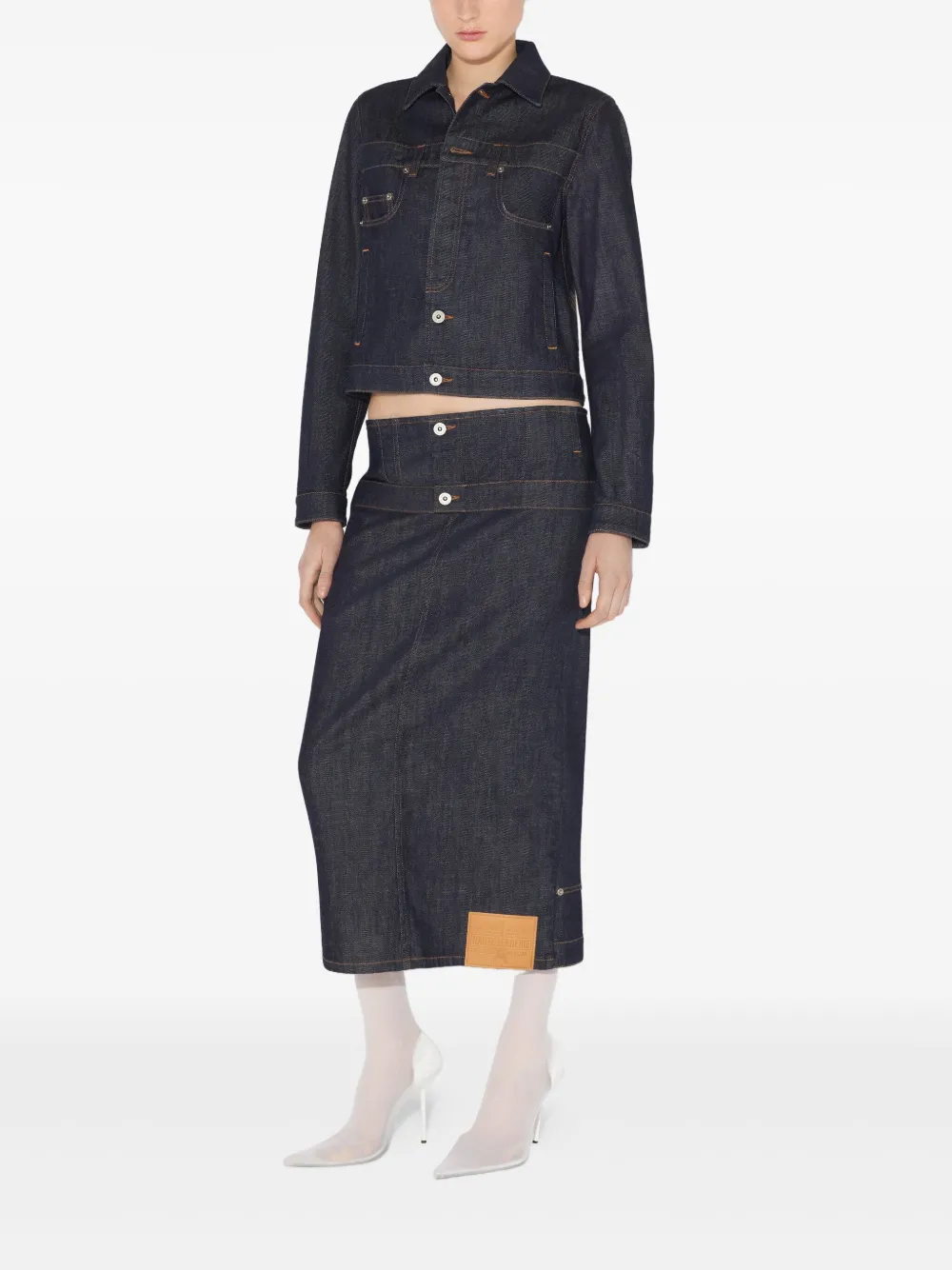 Jean Paul Gaultier Inverted Denim Jacket | Blue | FARFETCH ZA