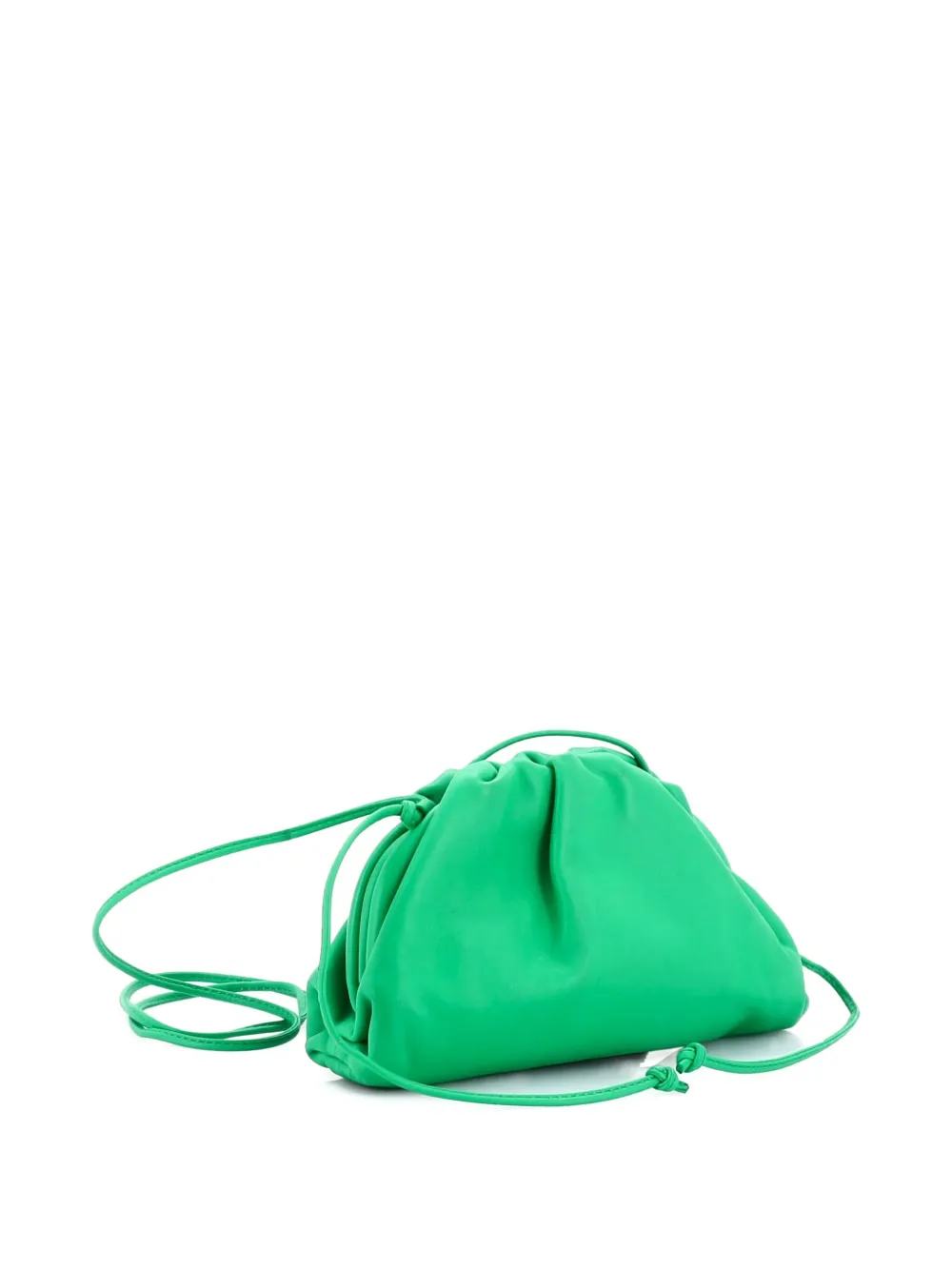Bottega Veneta Pre-Owned The Pouch Leather Mini Crossbody Bag | Green ...