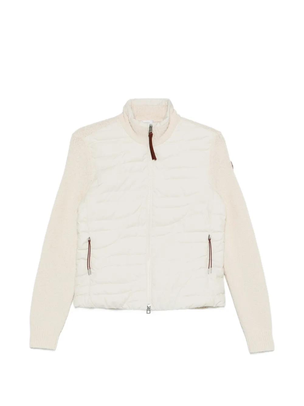 Moncler high-neck zip-up Puffer Jacket | Neutrals | FARFETCH UK