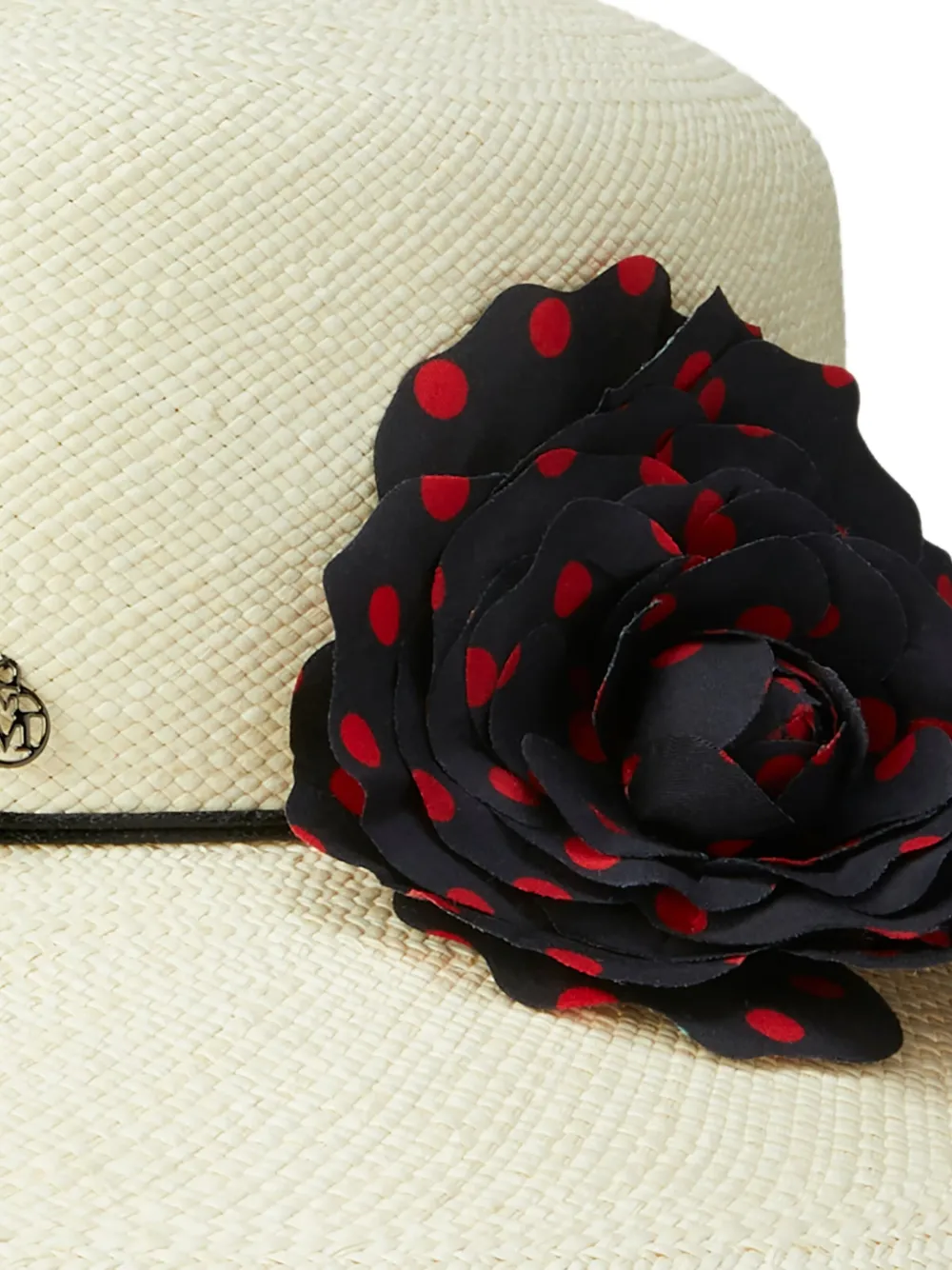 Maison Michel Rena flower-detailed Fedora Hat | Neutrals | FARFETCH UK