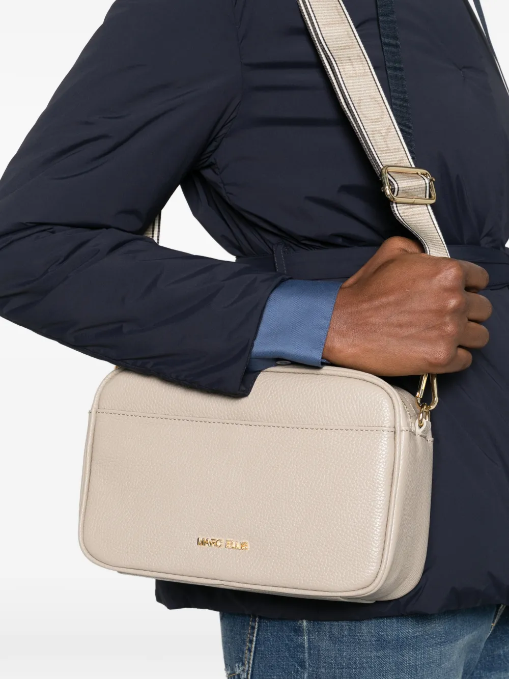 Marc Ellis Large Althea logo-strap Cross Body Bag | Neutrals | FARFETCH