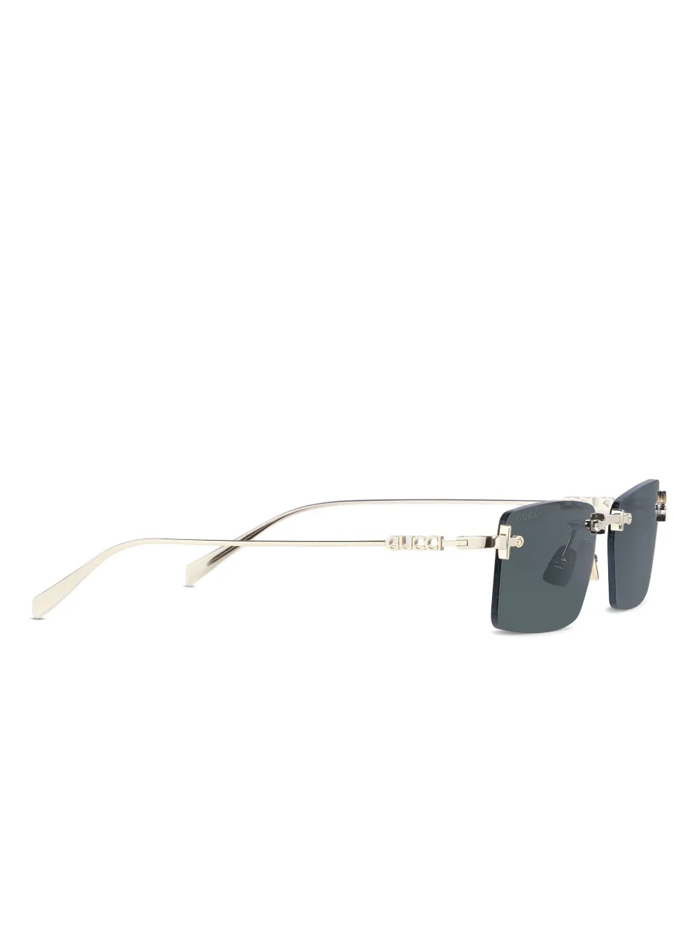 Gucci cut-out Logo rectangular-frame Sunglasses | Gold | FARFETCH CA