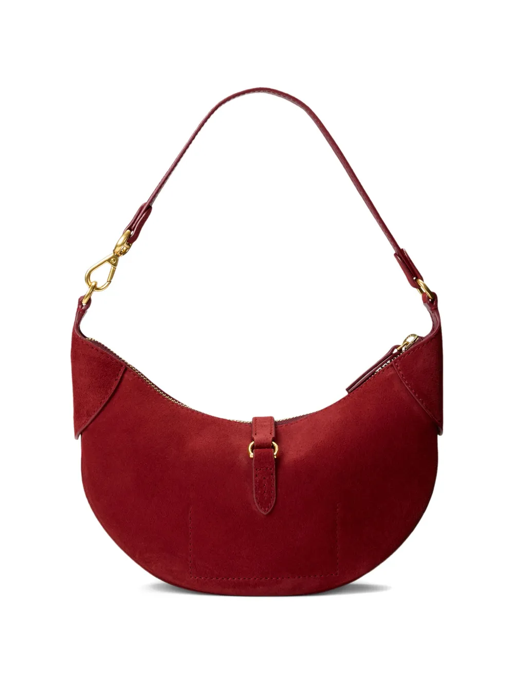 Polo Ralph Lauren Tab Closure Logo Suede Shoulder Bag | Red | FARFETCH