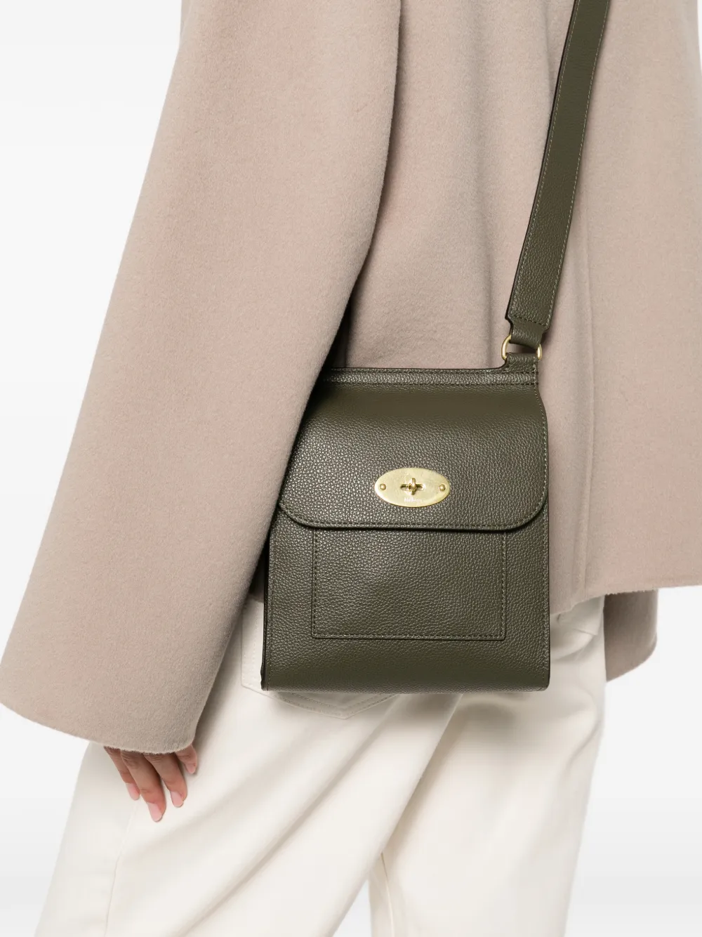 Mulberry Small Antony Leather Satchel Bag | Green | FARFETCH
