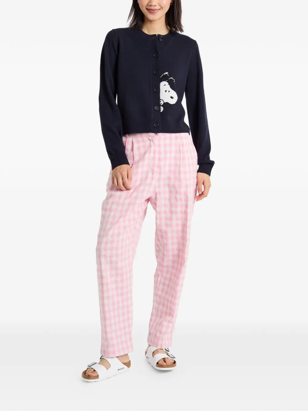 Chinti & Parker x Peanuts Snoopy Peekabow Cardigan | Blue | FARFETCH