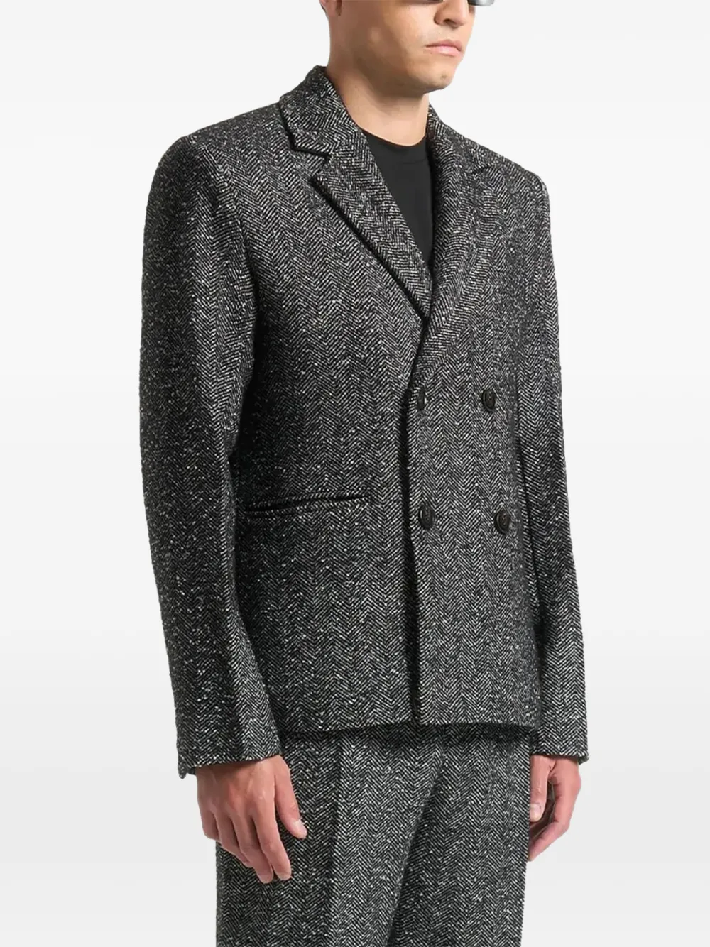 Manière De Voir Didier double-breasted suit - Grey - Curated Menswear