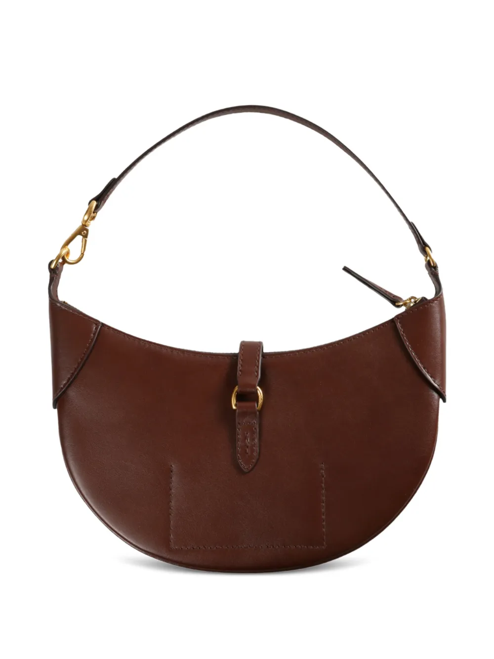 Polo Ralph Lauren Mini Polo ID Leather Shoulder Bag | Brown | FARFETCH