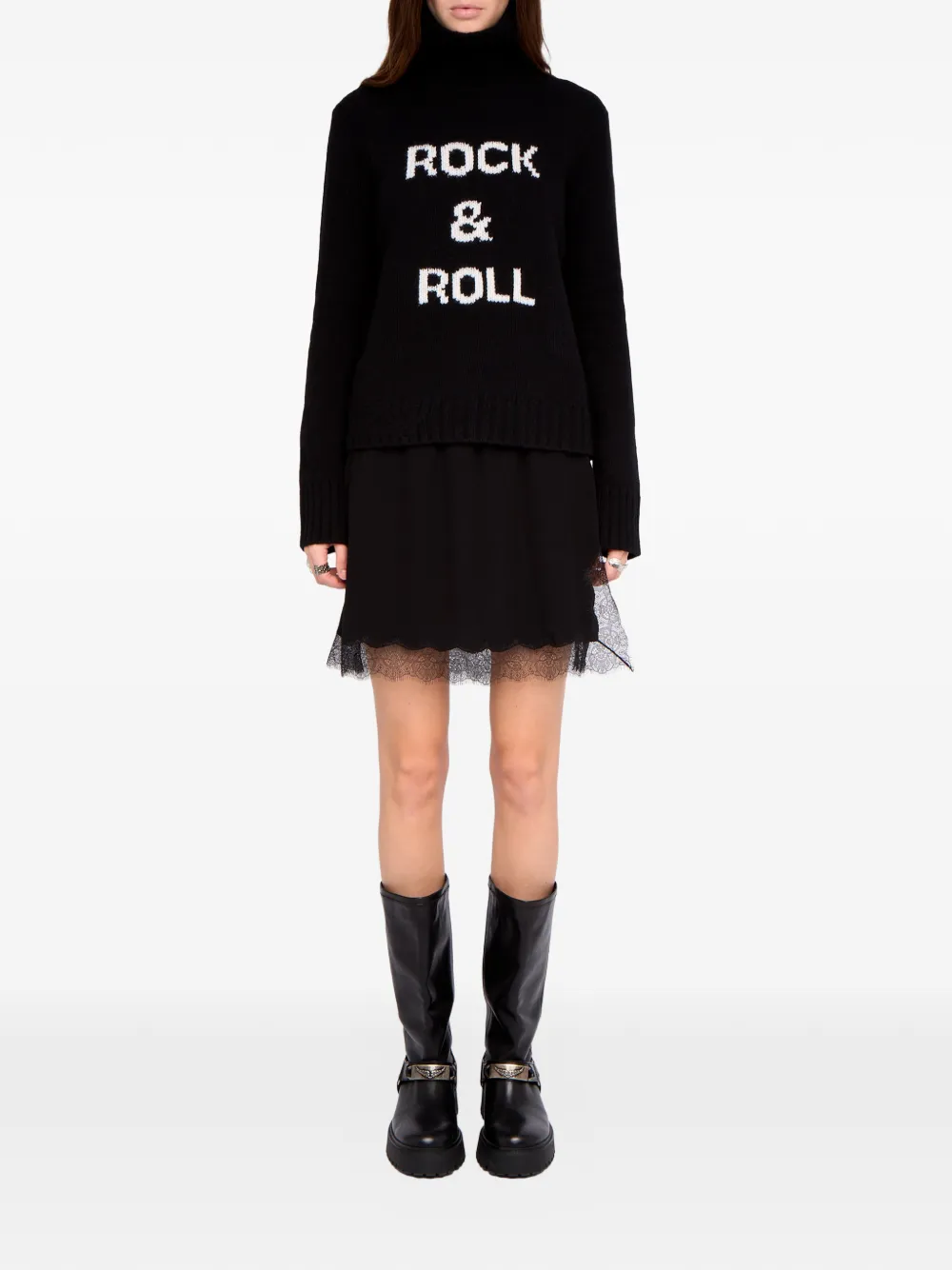 Zadig&Voltaire Rock & Roll high-neck Sweater | Black | FARFETCH AU