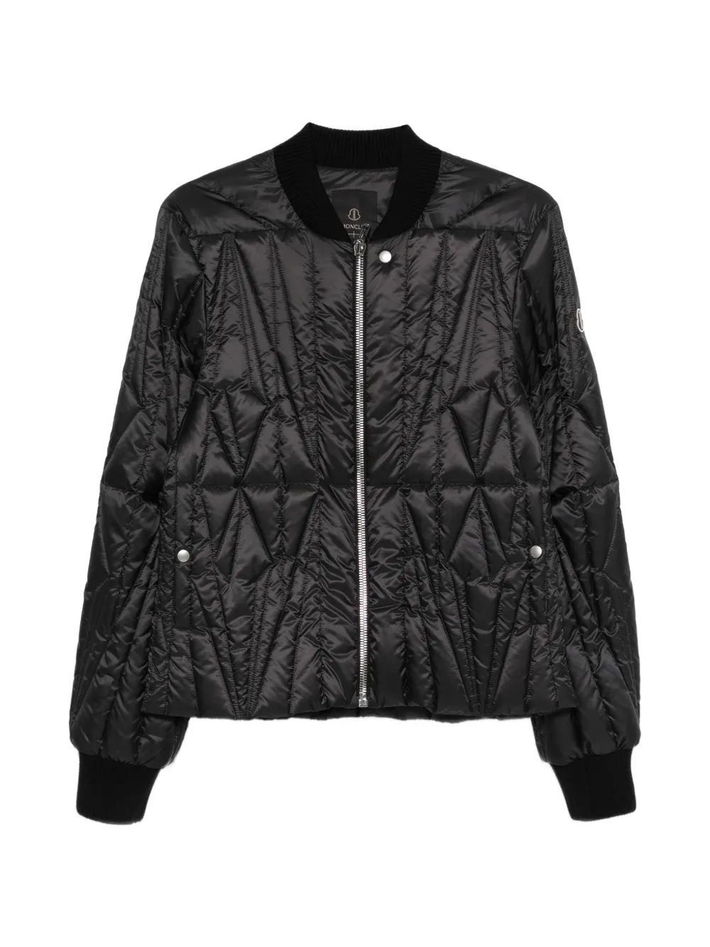 Moncler + Rick Owens Geocamo Flight Quilted Jacket | Black | FARFETCH