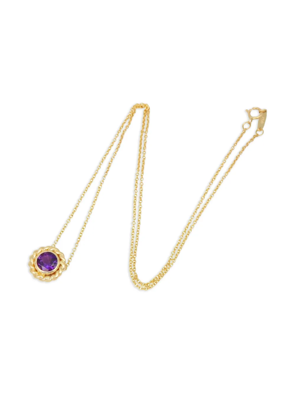 Tiffany & Co. Pre-Owned x 2010s 18K Yellow Gold Amethyst Necklace ...