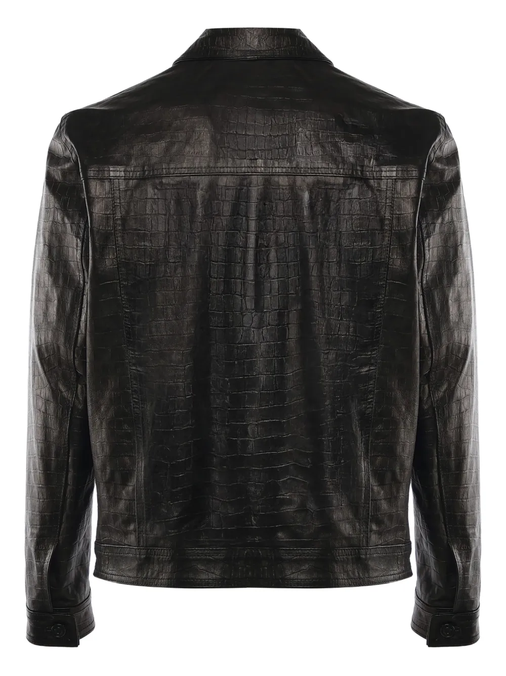 Giuliano Galiano Julius Pocket Leather Jacket | Black | FARFETCH
