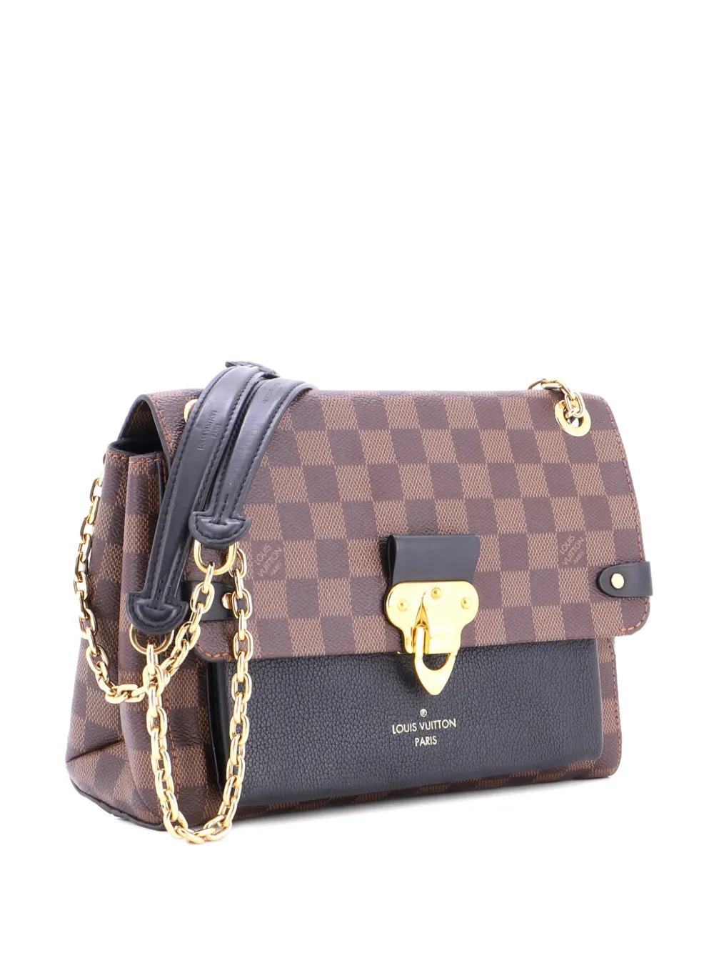 Louis Vuitton Pre-Owned Vavin Handbag Damier With Leather PM Crossbody ...