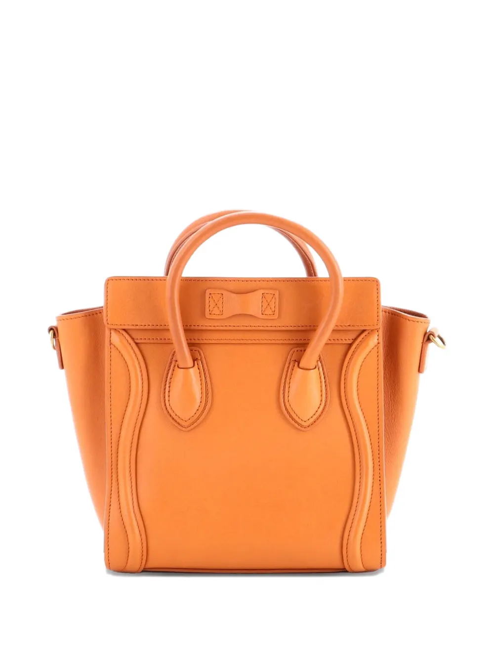 Celine Pre-Owned Luggage Bag Smooth Leather Nano Crossbody Bag | Brown ...