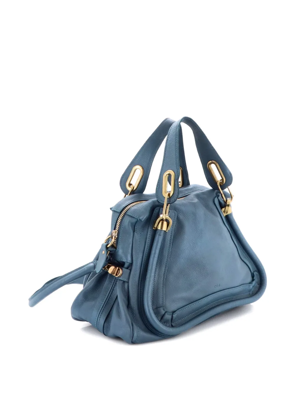 Chloé Pre-Owned Paraty Top Handle Bag Leather Medium Satchel | Blue ...