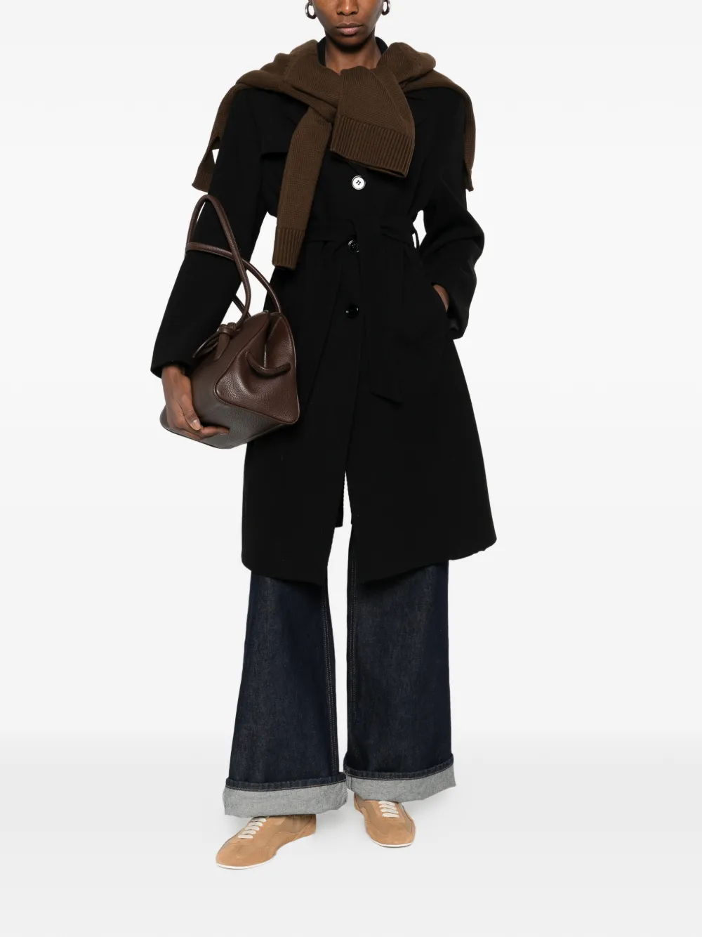 A.N.G.E.L.O. Vintage Cult 1990s Button Coat | Black | FARFETCH