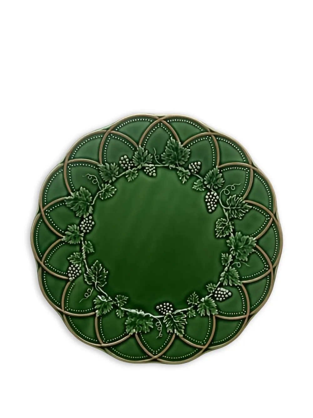 Bordallo Pinheiro Forest Grape Leaf Plate (two-person setting) | Green ...