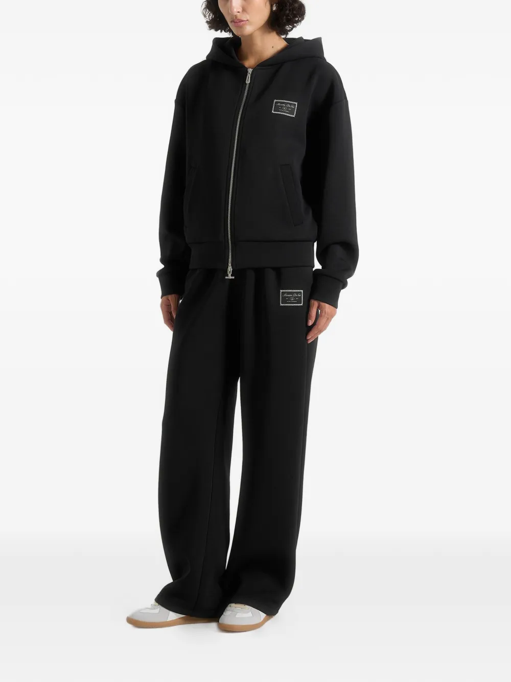 Manière De Voir Avery logo-patch track pants - Black - Curated Menswear