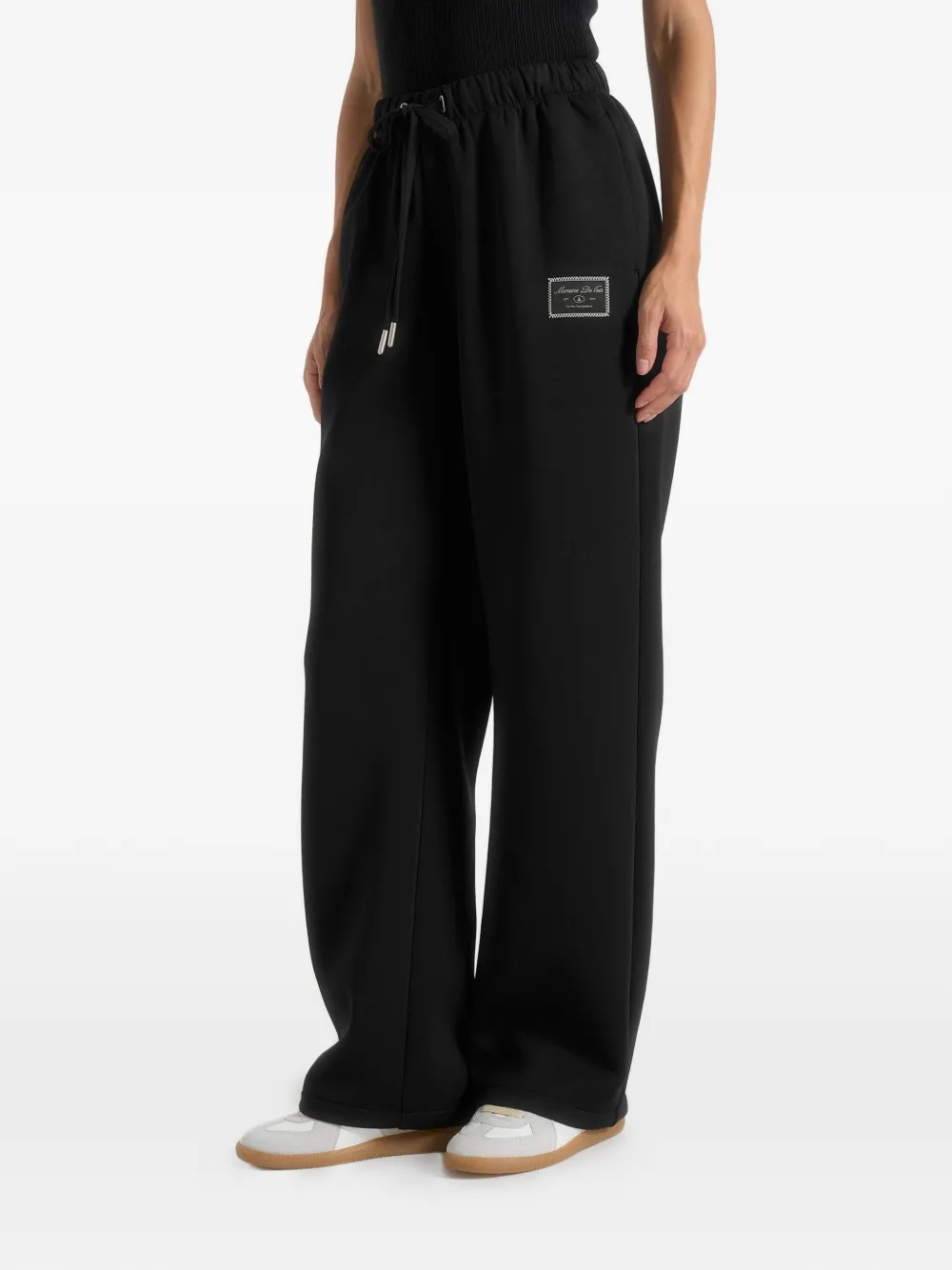 Manière De Voir Avery logo-patch track pants - Black - Curated Menswear