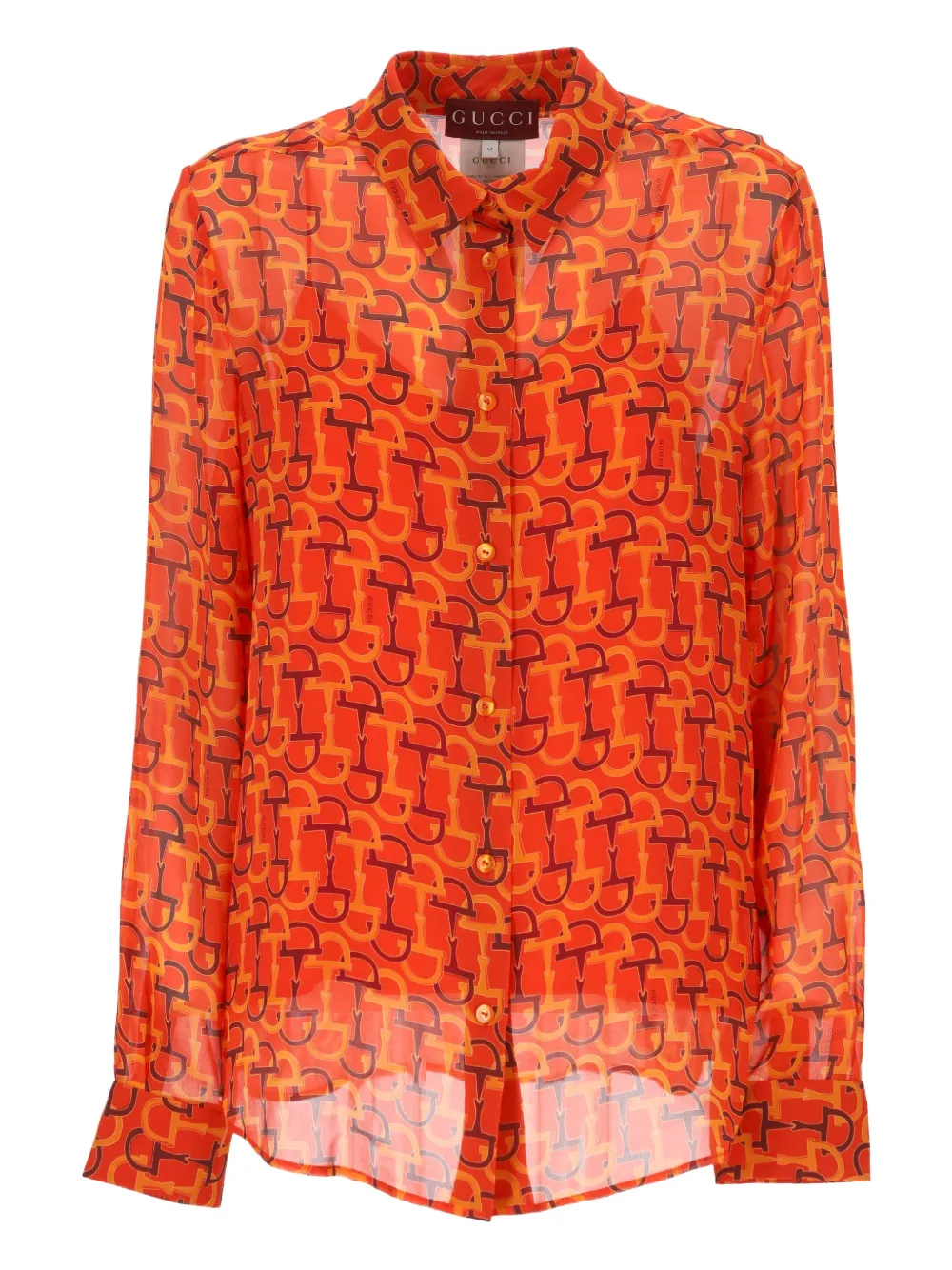 Gucci Printed Shirt | Orange | FARFETCH