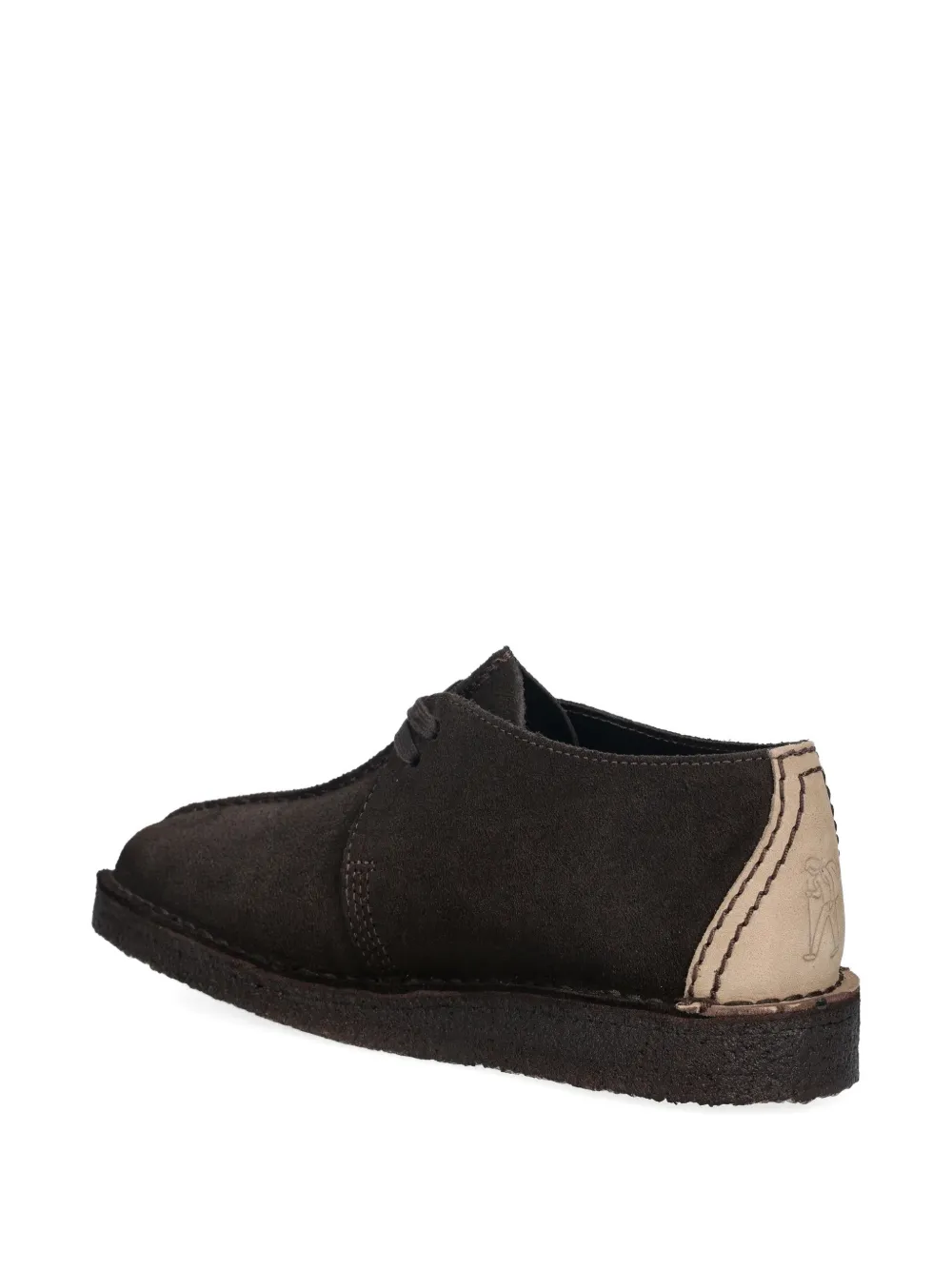 Clarks Originals Desert Trek logo-detail derby shoes Bruin - Schoenen.nl