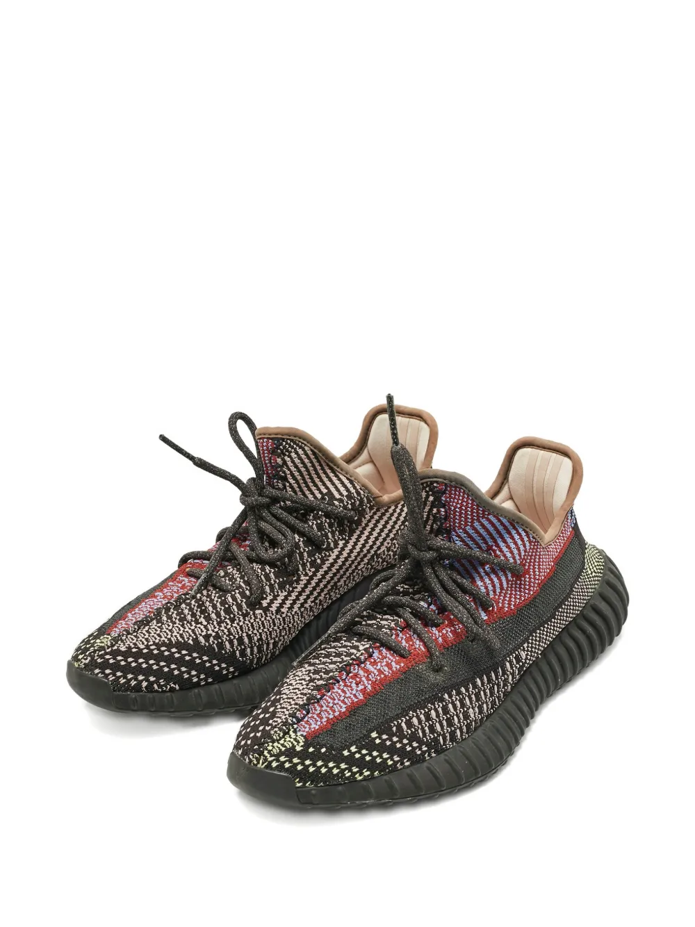 Adidas Yeezy Boost 350 V2 knit-ribbed lace-up Sneakers | Black ...