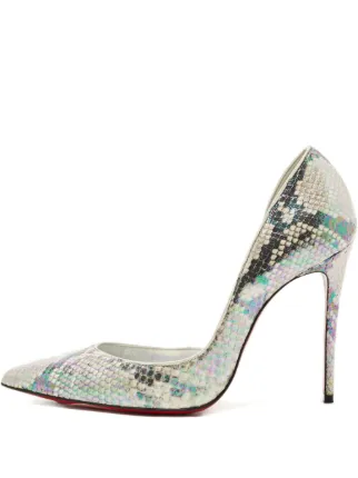 Christian Louboutin Pre-Owned python-leather Pumps | White | FARFETCH