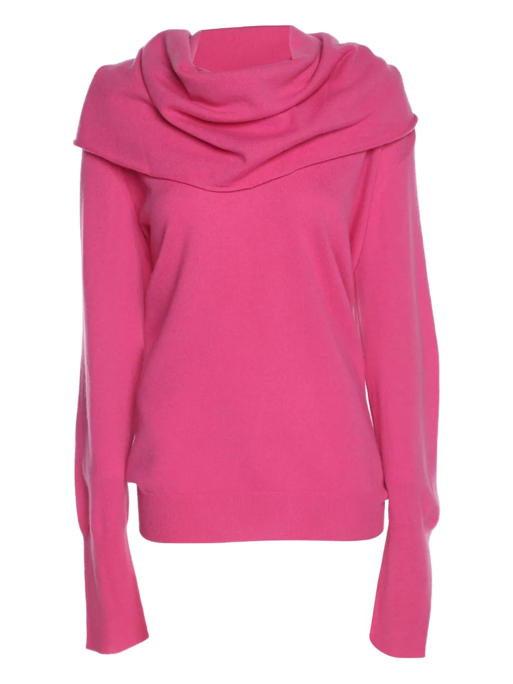 Marina Rinaldi Knit Oversized fold-neckline Sweater | Pink | FARFETCH UK