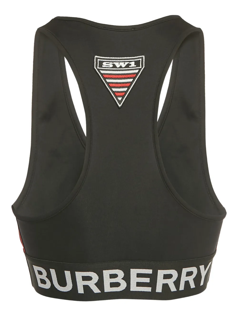 Burberry Pre-Owned logo-patch Sports Bra | Black | FARFETCH
