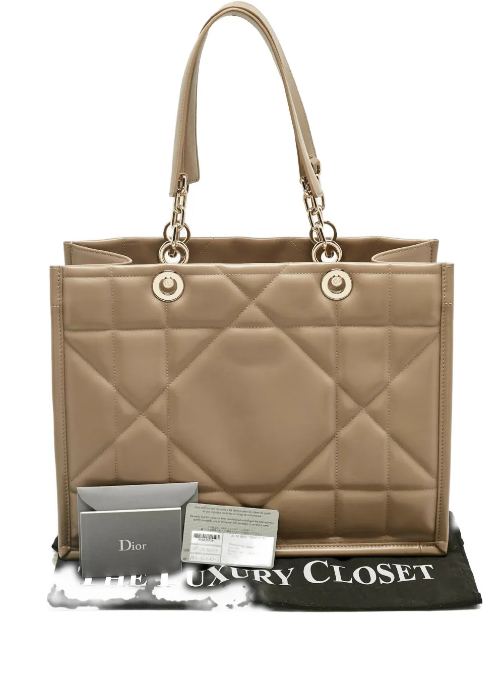Christian Dior Pre-Owned Medium Essential Leather Tote Bag | Neutrals ...