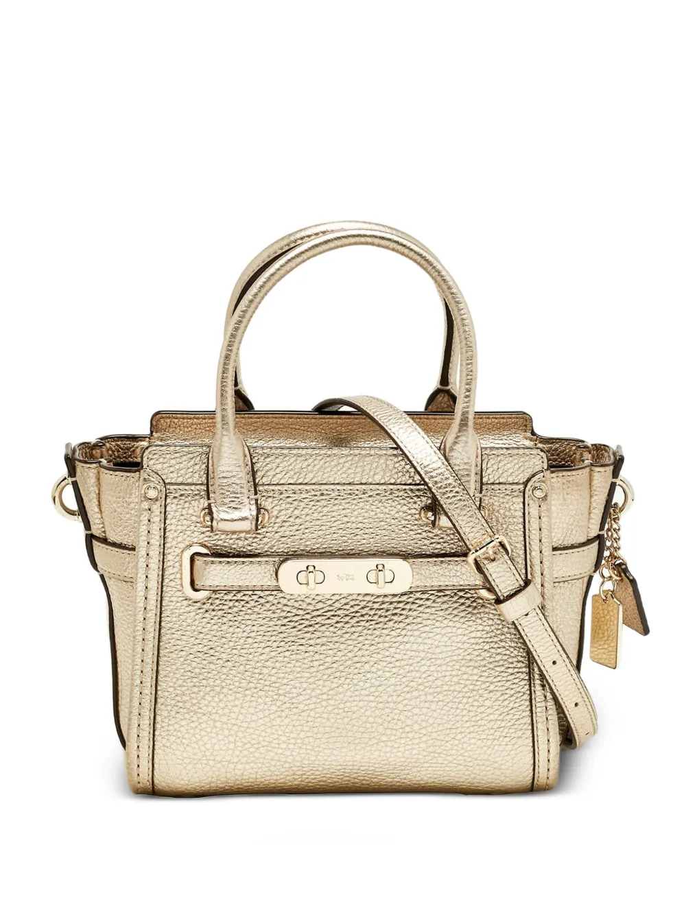 Coach Vintage Swagger Laminated Leather Tote Bag | Gold | FARFETCH UK