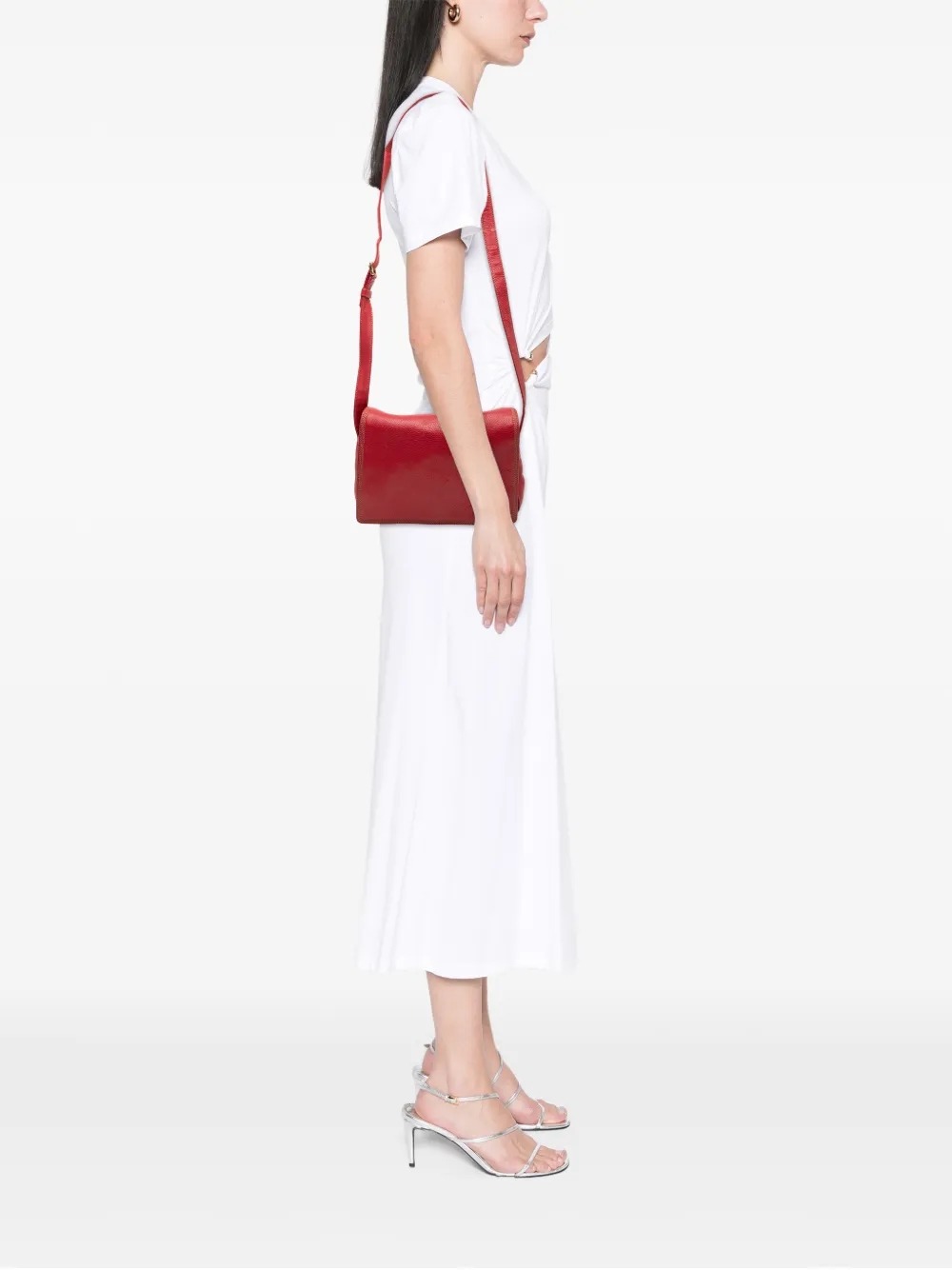 Loewe Pre-Owned 2000-2025 Leather Anagram Flap Crossbody Bag | Red ...