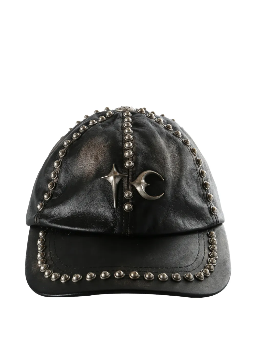 THUG CLUB Studded Leather Baseball Cap | Black | FARFETCH UK