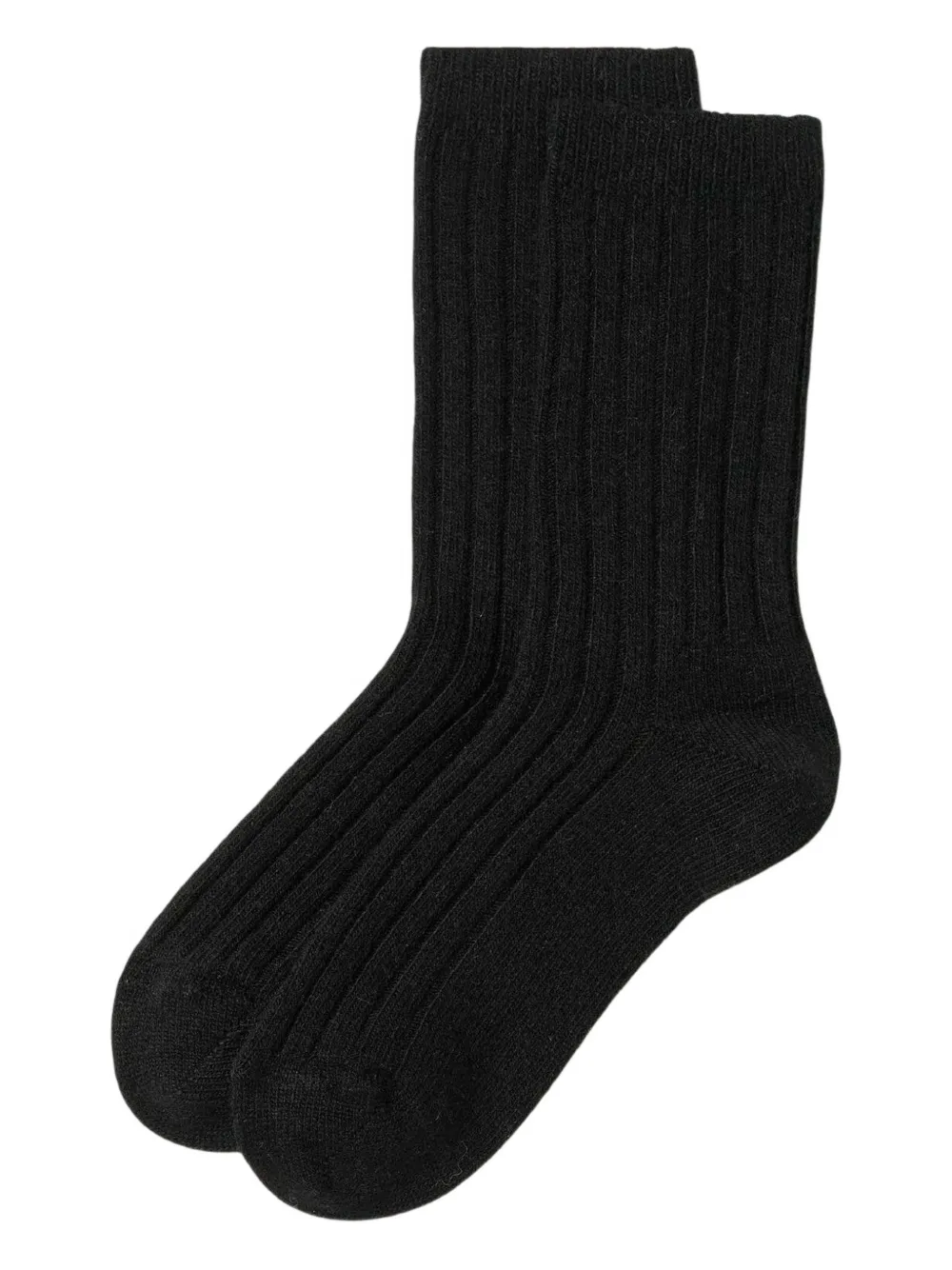 Swedish Stockings Ribbed Bodil Socks | Black | FARFETCH