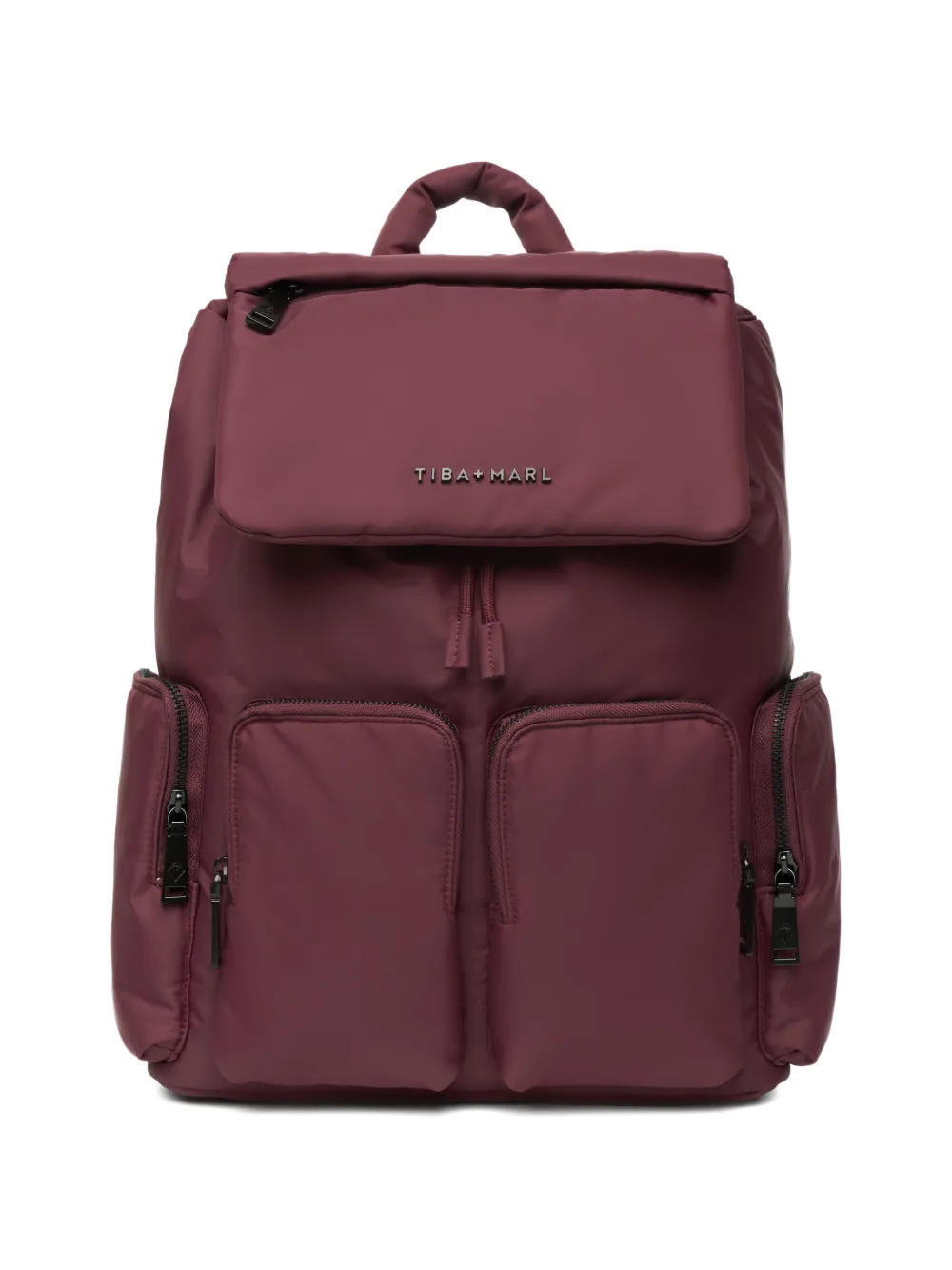 Tiba + Marl Alto flap-top Pocketed Changing Backpack | Vermelho ...