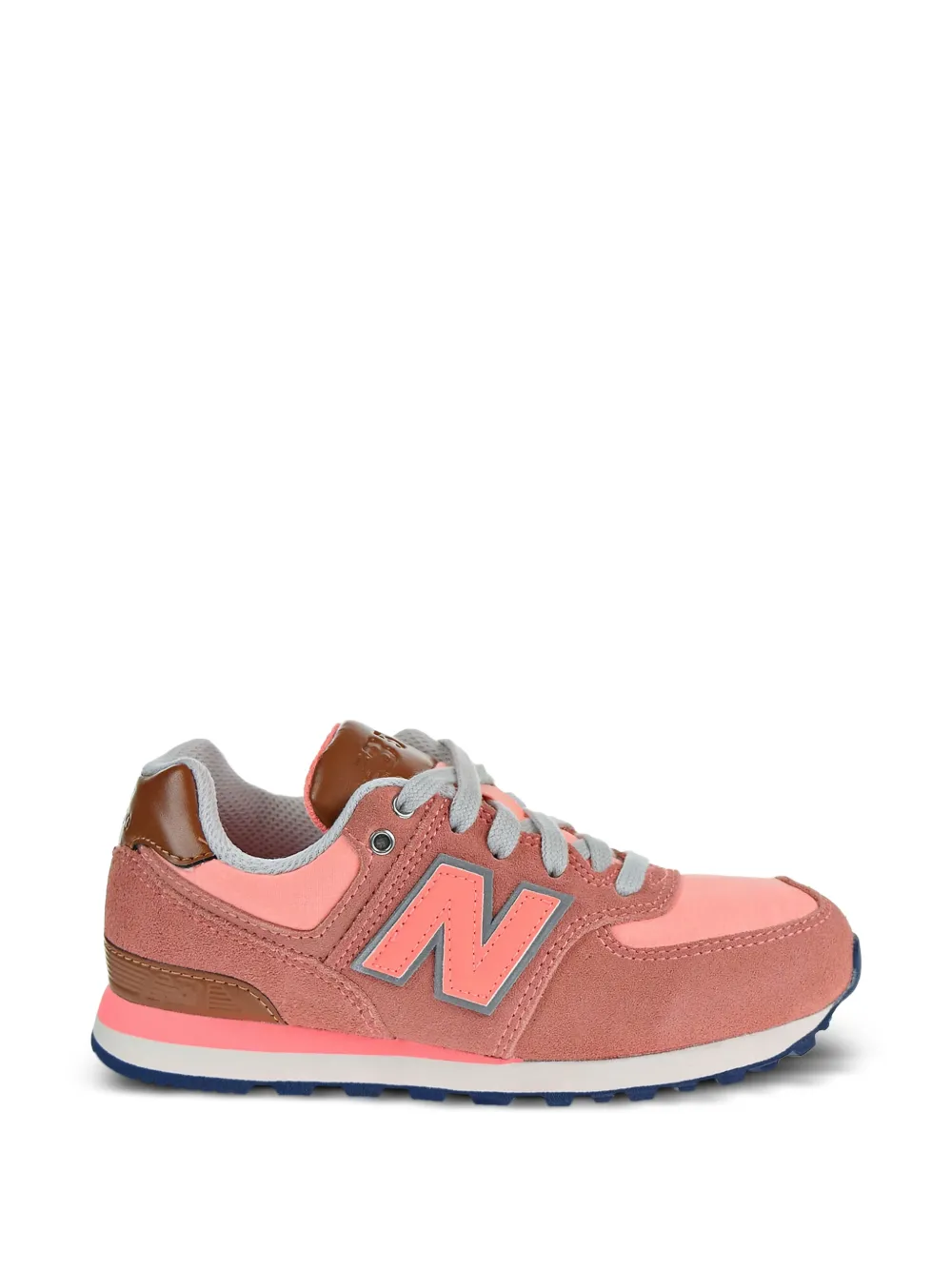 New Balance Kids 574 logo-patch Sneakers | Pink | FARFETCH