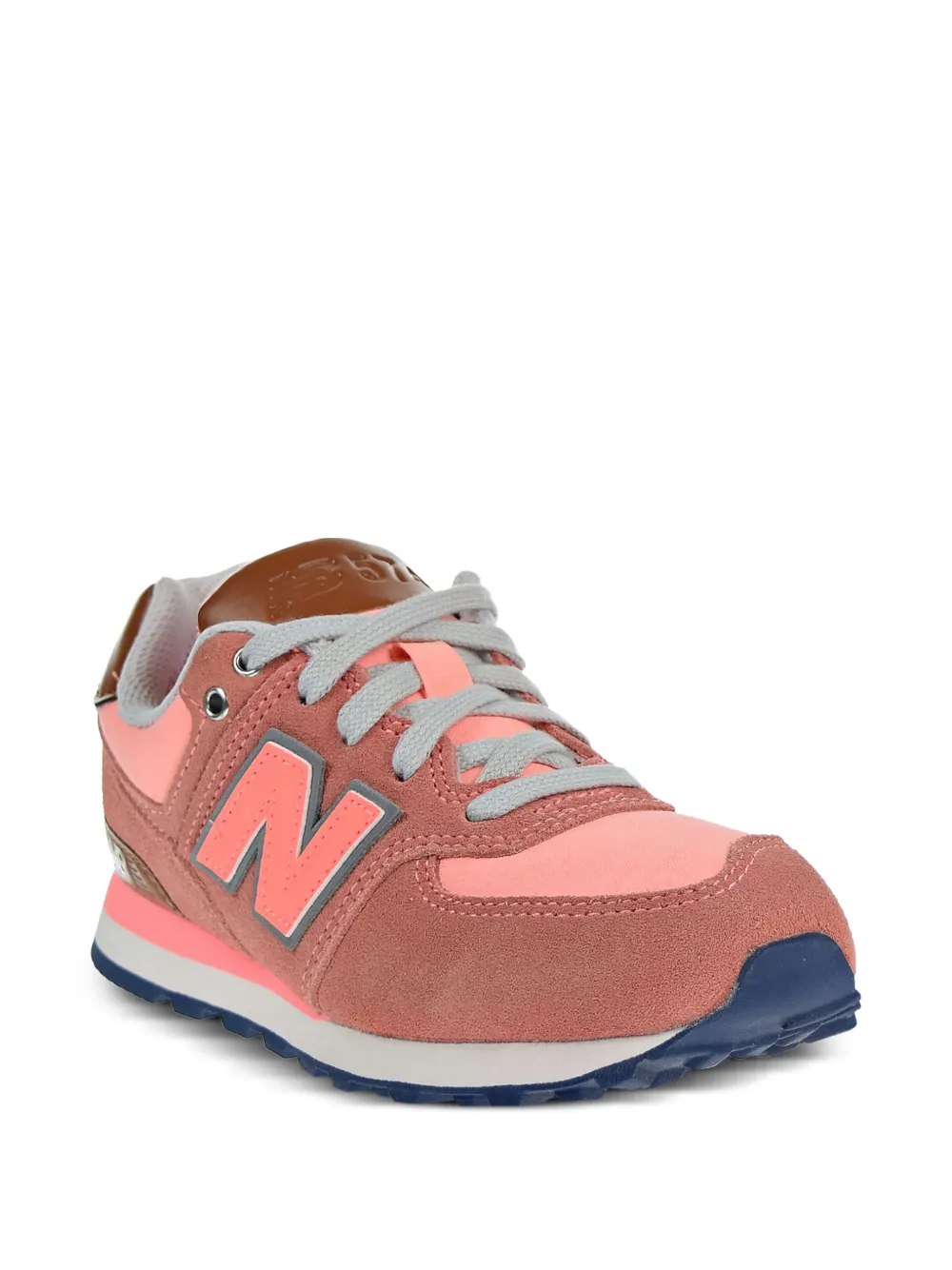 New Balance Kids 574 logo-patch Sneakers | Pink | FARFETCH
