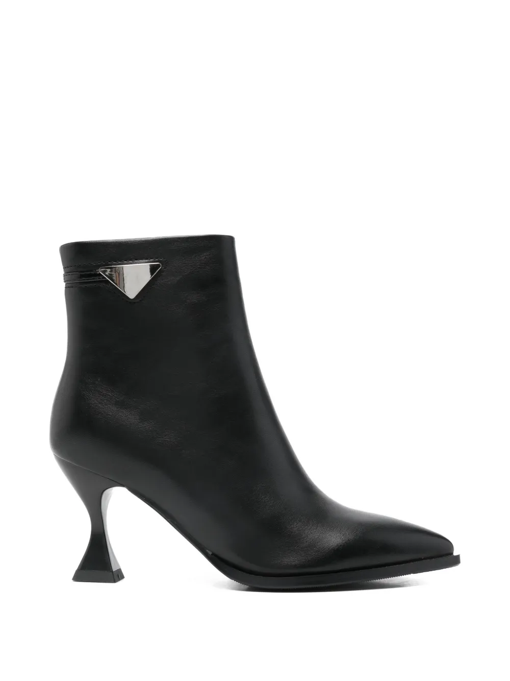 Exè triangle-logo Leather Boots | Black | FARFETCH