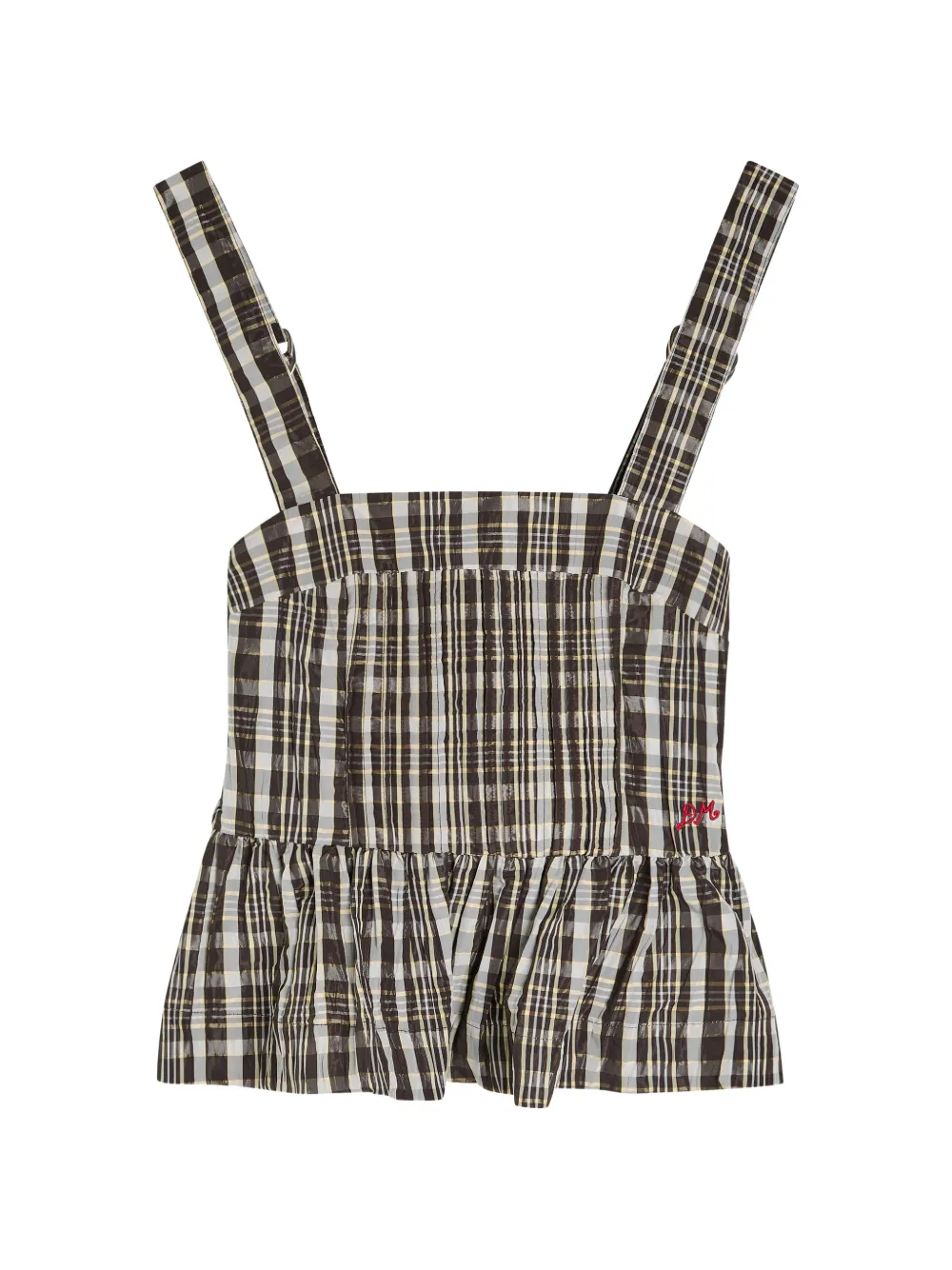 DAMSON MADDER check-pattern Top | Brown | FARFETCH AU