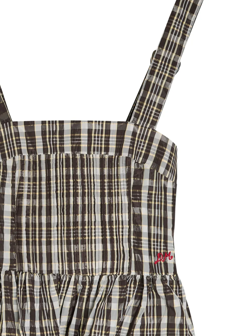 DAMSON MADDER check-pattern Top | Brown | FARFETCH AU