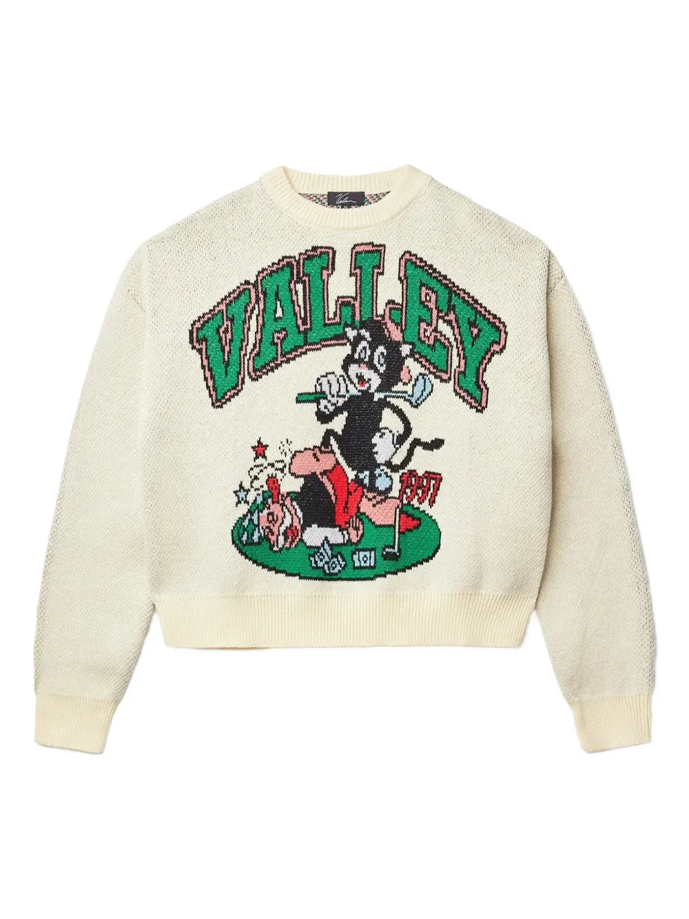 Vale logo-lettering Sweater | Neutrals | FARFETCH UK